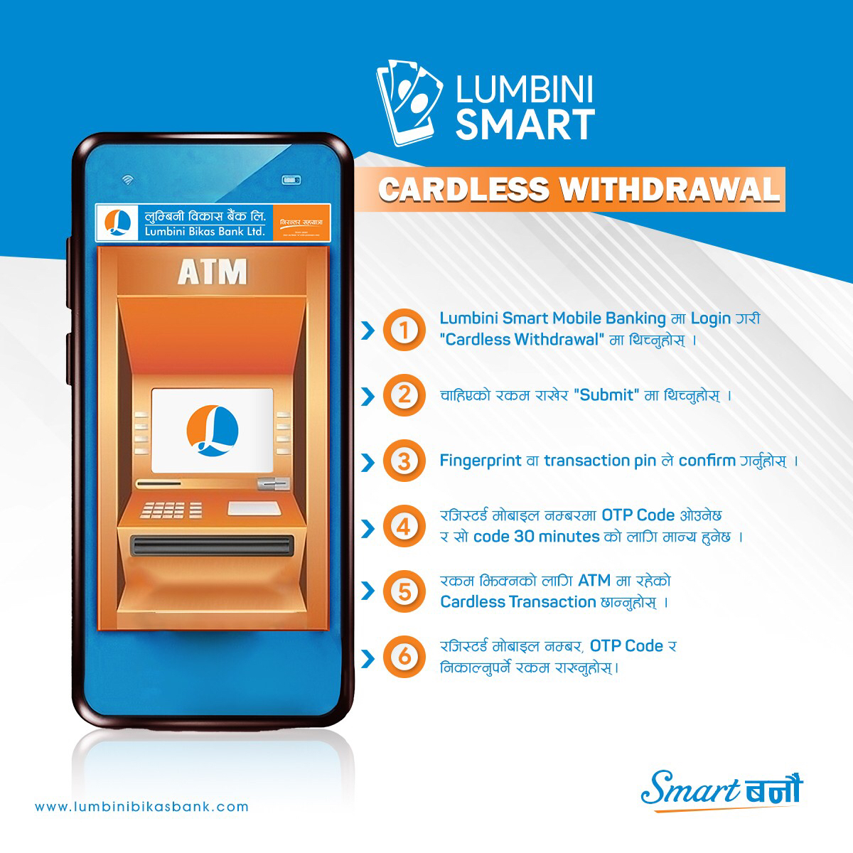 Lumbini Smart Cardless Withdrawal